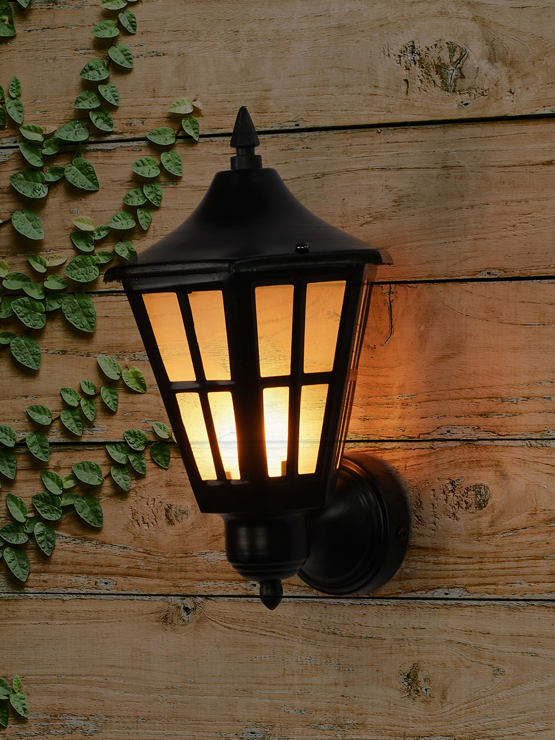Transitional Black Single Uplight Steel Outdoor Wall Light