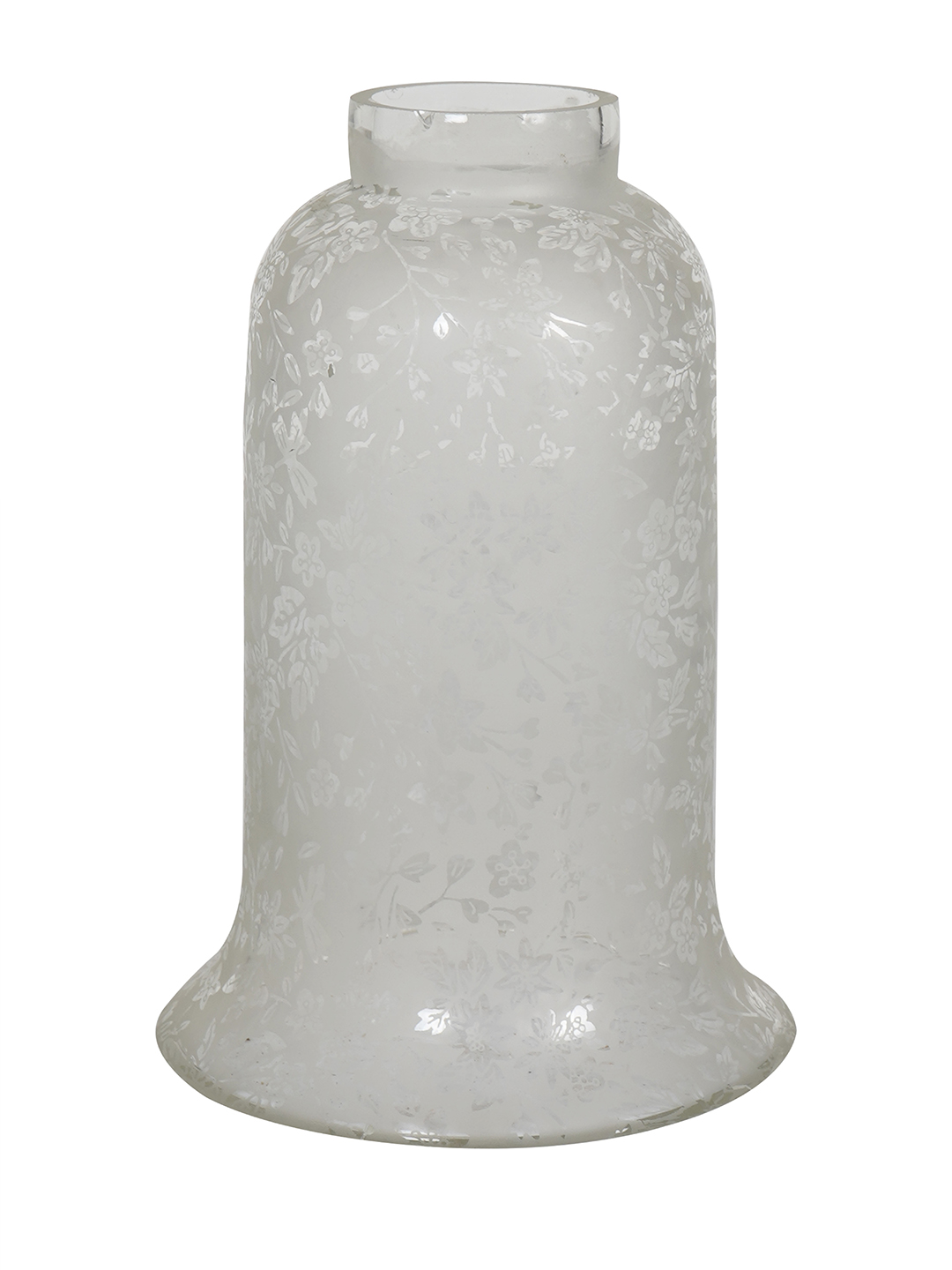 Floral Etched Long Glass Shade